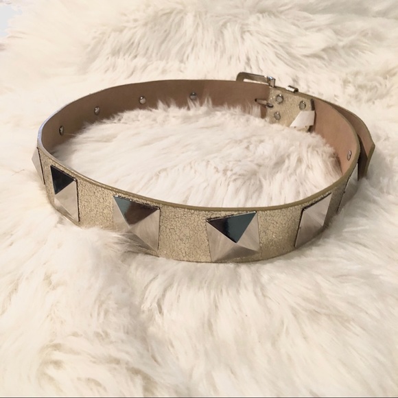 Accessories | Gold Metallic Studded Belt Large | Poshmark
